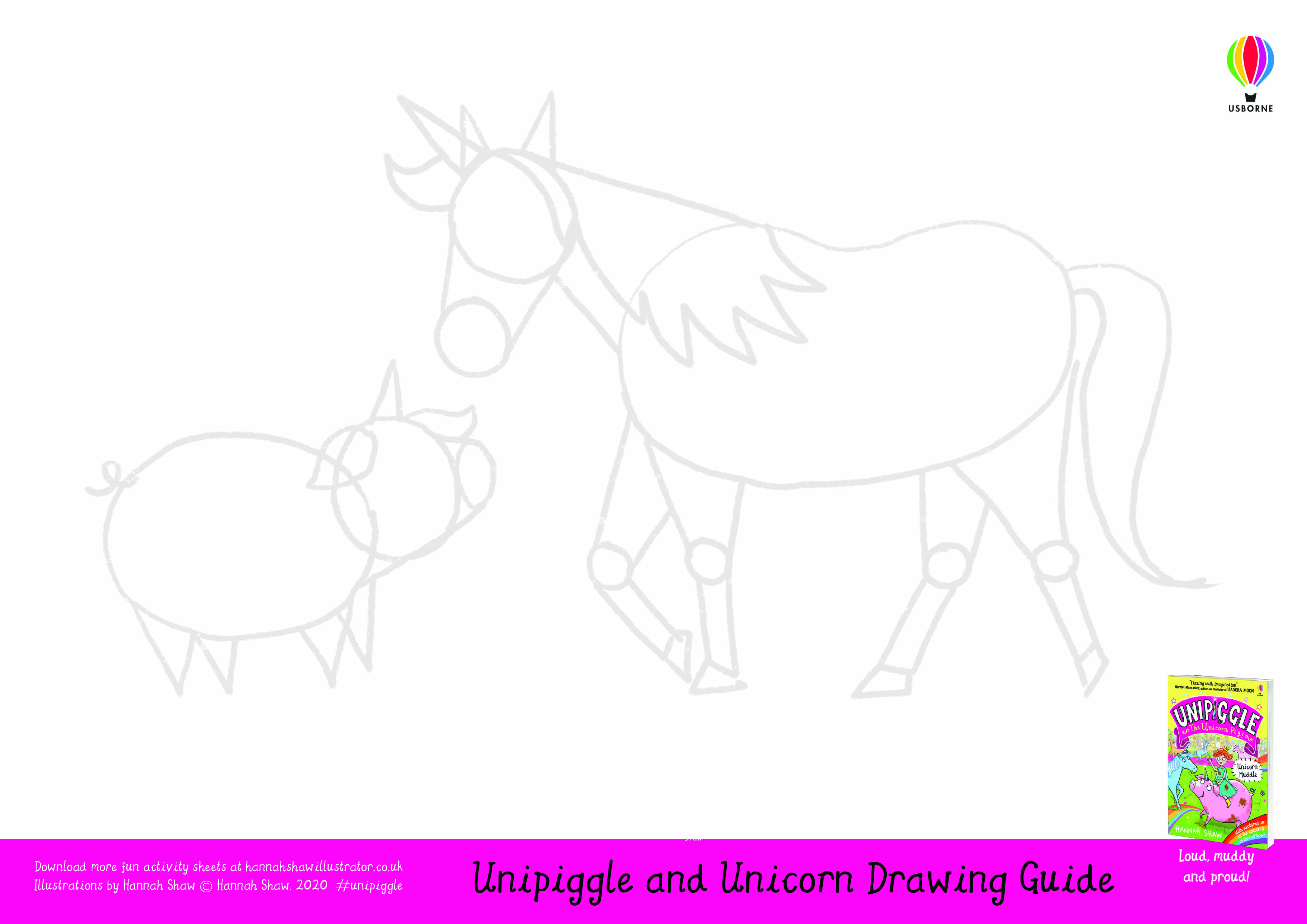 how to draw a unicorn in illustrator